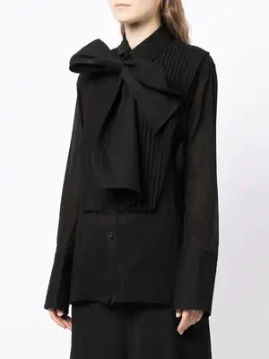 Yohji Yamamoto Pussy-bow Collar Blouse