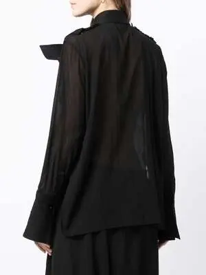 Yohji Yamamoto Pussy-bow Collar Blouse