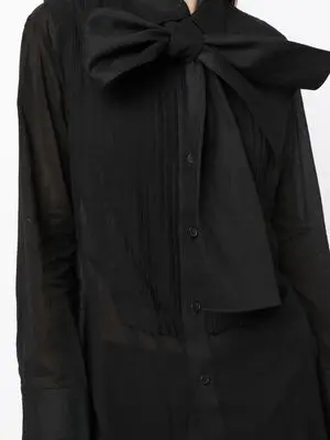 Yohji Yamamoto Pussy-bow Collar Blouse