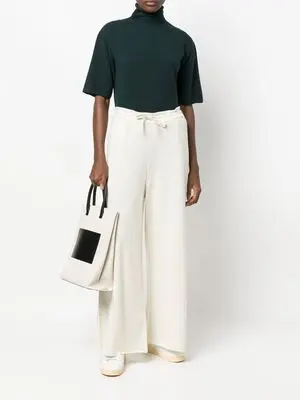 JIL SANDER Drawstring-waist Cashmere Trousers - Neutrals