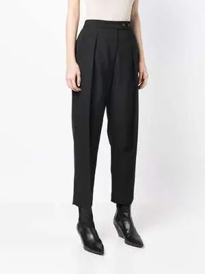 3.1 Phillip Lim High-waisted Tapered Trousers - Black