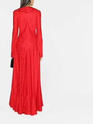 Philosophy Di Lorenzo Serafini Ruffled V-neck Gown
