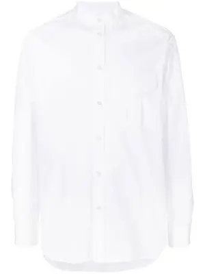 JIL SANDER Stand-collar Cotton Shirt - White