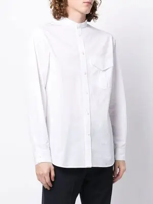 JIL SANDER Stand-collar Cotton Shirt - White