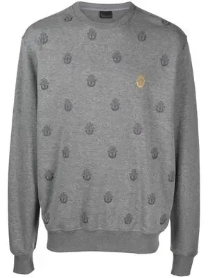 BILLIONAIRE Logo-print Cotton Sweatshirt - Grey
