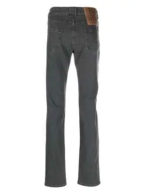 BILLIONAIRE Logo-patch Slim-fit Jeans - Grey