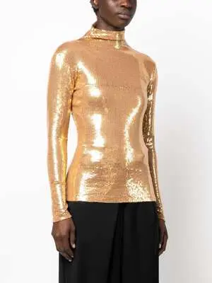 ATU BODY COUTURE Sequinned High-neck Top