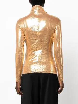 ATU BODY COUTURE Sequinned High-neck Top