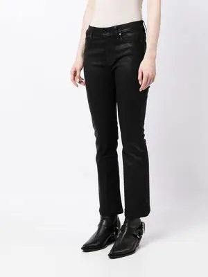 Paige Claudine Coated Flared Jeans - Black