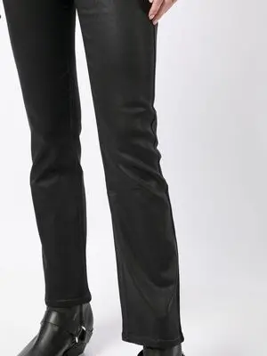 Paige Claudine Coated Flared Jeans - Black