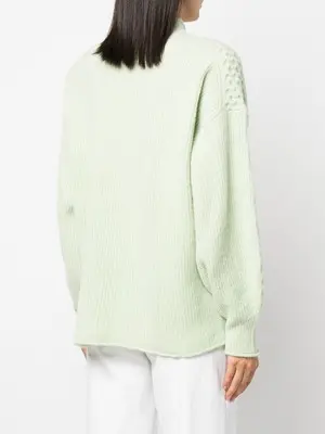 RUS Textured-knit Mock Neck Jumper
