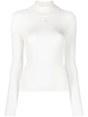 COURREGES Ribbed-knit Top