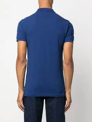 Polo Ralph Lauren Logo-embroidered Cotton Polo Shirt - Blue