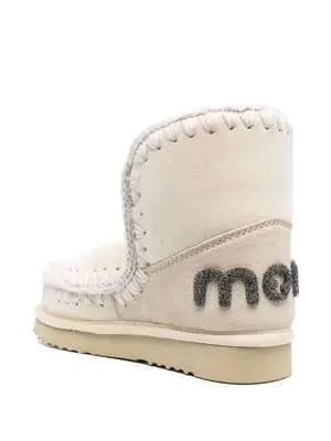 Mou Glitter Logo Ankle Boots