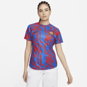 Nike Fc Barcelona Home  Dri-fit Pre-match Soccer Top Blue