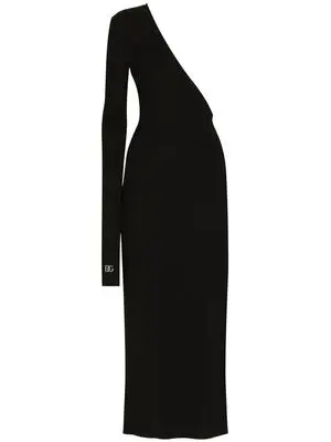 Dolce & Gabbana Detachable-sleeve One-shoulder Midi Dress