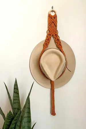 I WOULD RATHER KNOT I Would Rather Knot Macrame Hat Hanger Copper