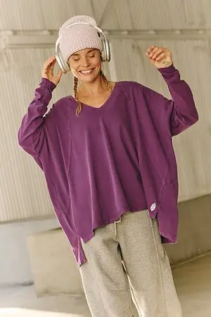 Free People FP Movement Throw On Layer Top Champion