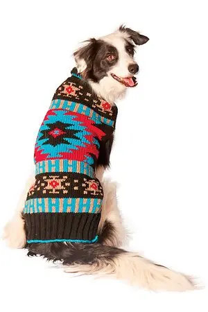 CHILLY DOG Southwest Dog Sweater - Black