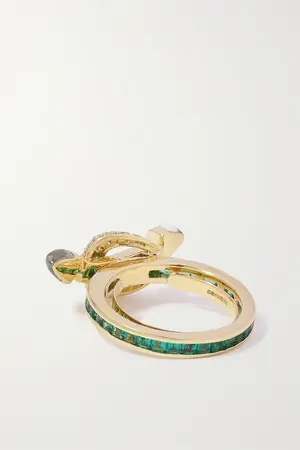 ANANYA Chakra 18-karat Multi-stone Ring - Green