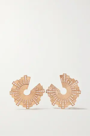 Piaget Sunlight 18-Karat Diamond And Sapphire Earrings Gold
