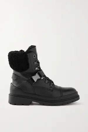 Bogner St. Moritz Buckled Shearling-lined Ankle Boots - Black