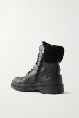 Bogner St. Moritz Buckled Shearling-lined Ankle Boots - Black