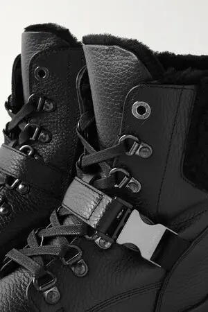 Bogner St. Moritz Buckled Shearling-lined Ankle Boots - Black