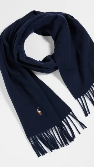 Polo Ralph Lauren Signature Italian Virgin Wool Scarf - Hunter Navy