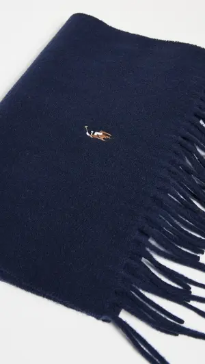 Polo Ralph Lauren Signature Italian Virgin Wool Scarf - Hunter Navy