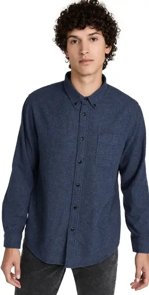 Rails Runson Button Down Shirt - Heather Blue