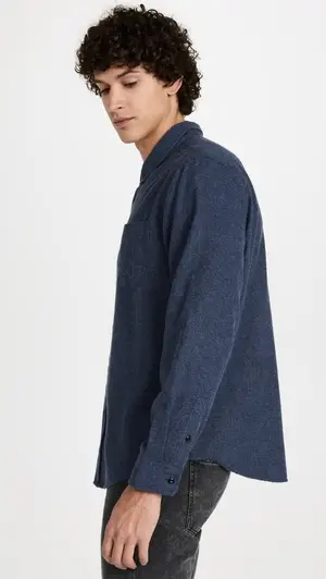 Rails Runson Button Down Shirt - Heather Blue