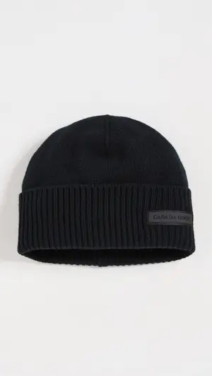 Canada Goose Small Emblem Beanie - Black