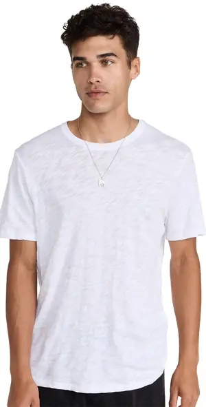 ATM Anthony Thomas Melillo Slub Short Sleeve Crew Tee - White