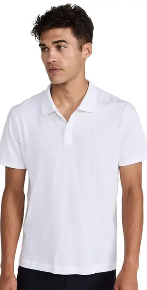 ATM Anthony Thomas Melillo Classic Jersey Polo - White