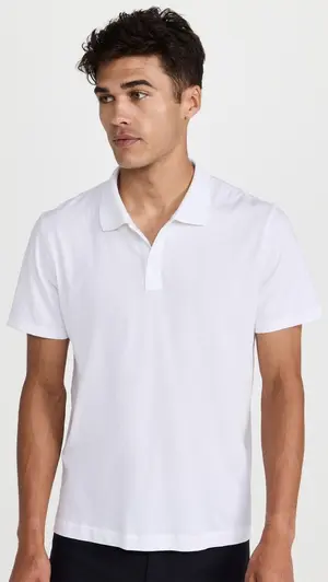 ATM Anthony Thomas Melillo Classic Jersey Polo - White