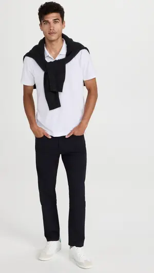 ATM Anthony Thomas Melillo Classic Jersey Polo - White