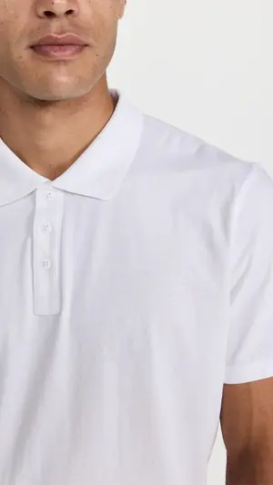 ATM Anthony Thomas Melillo Classic Jersey Polo - White
