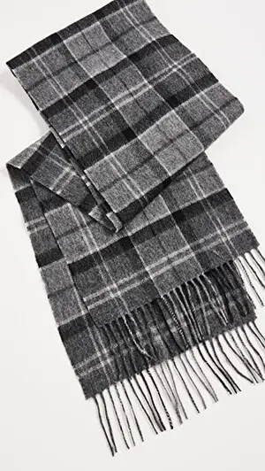 Barbour Wool Cashmere Tartan Scarf