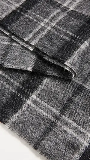 Barbour Wool Cashmere Tartan Scarf