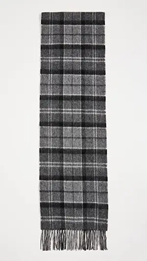 Barbour Wool Cashmere Tartan Scarf