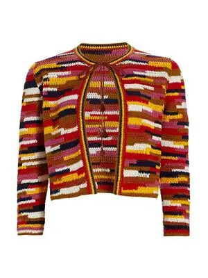 Silvia Tcherassi Cobie Pattern Cardigan - Color Block Multi