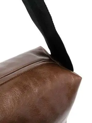 UMA WANG Embossed-logo Shoulder Bag - Brown