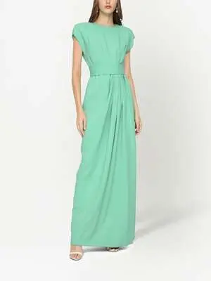 Dolce & Gabbana Pleated Cap-sleeve Gown