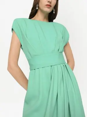 Dolce & Gabbana Pleated Cap-sleeve Gown