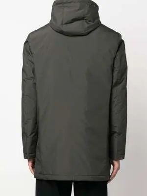 Corneliani Hooded Zip Coat - Green