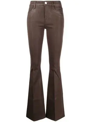 FRAME Flared Low-rise Jeans - Brown