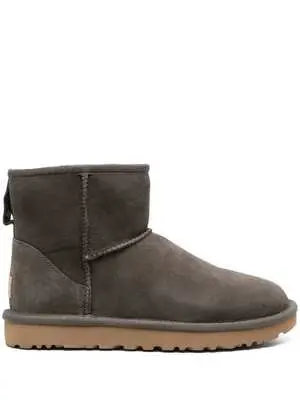 UGG Classic Mini Ii Shearling Ankle Boots - Grey