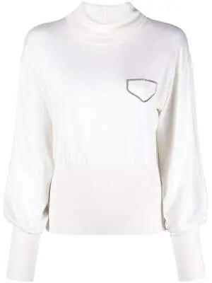 Fabiana Filippi Monili-detail Knitted Jumper - White