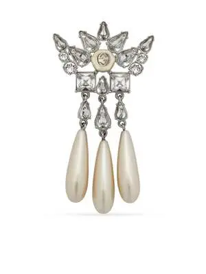 Gucci Interlocking G Pearl Brooch